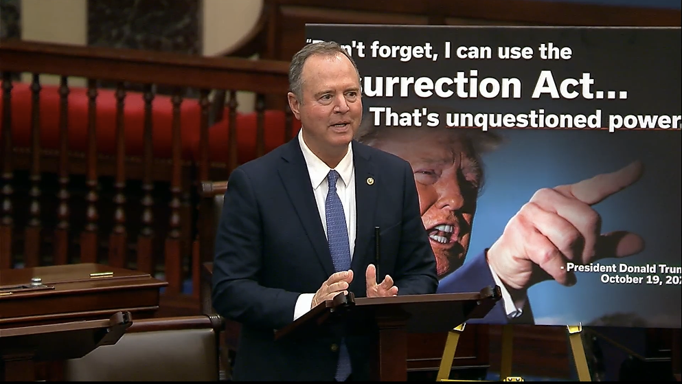 WATCH: On the Senate Floor, Sen. Schiff Denounces Trump’s “Unquestioned ...